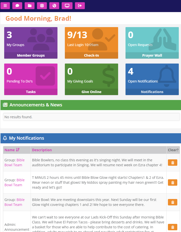 ChurchHarmony ChMS - Features